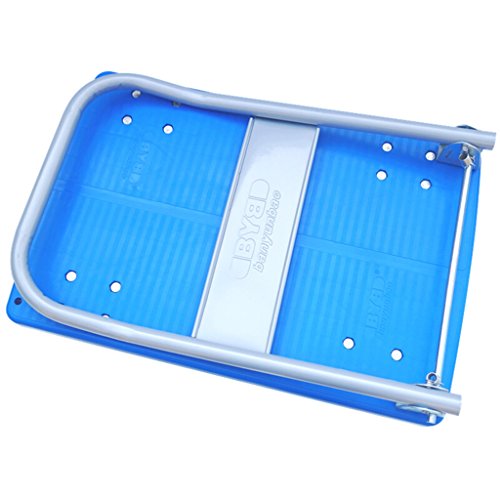BJL-Hang Truck Trolley/Folding Trolley PVC Four-Wheeled Pull Truck Hand Truck Blue Flatbed Plastic Van Tool Cart Load 150KG OYO (Color : Blue)