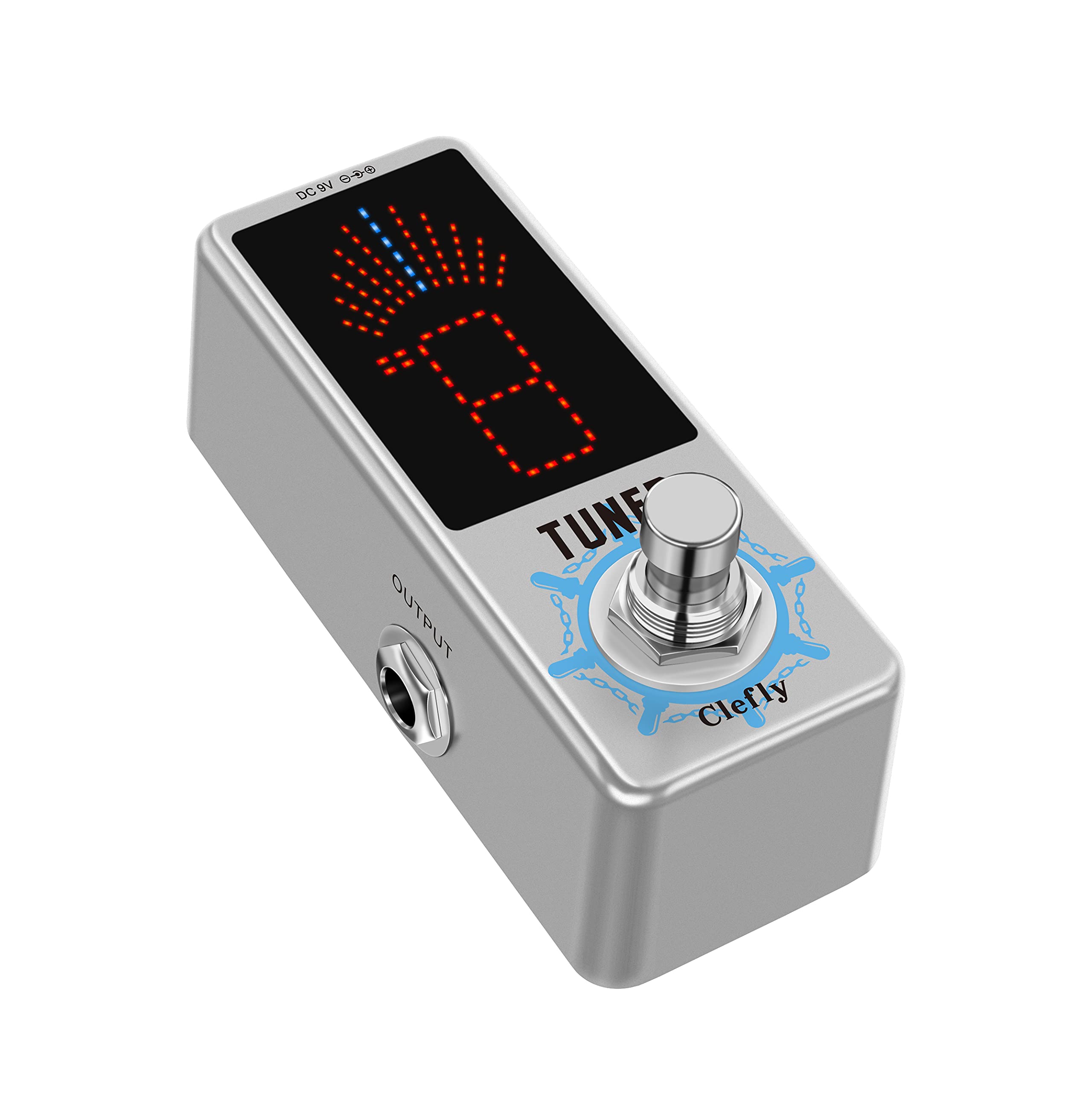 Clefly Guitar Tuner Pedal High Precision Tuning Pedals For Electric Guitar Bass Accurate ± 1 Cent Mini Size True Bypass