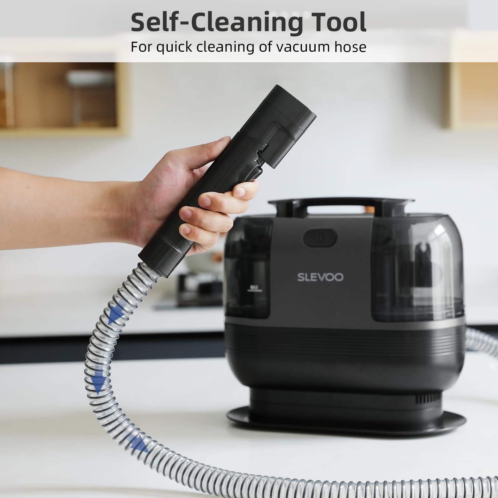 Carpet Cleaner Machine 12Kpa Strong Suction, 500W Powerful Motor, Portable Upholstery Cleaner for Pet Accident, Rugs, Carpet and Upholstery, Dark Gray
