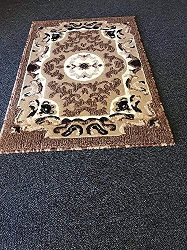 Carpet King Traditional Oriental Runner Area Rug Beige Brown Black Tan Ivory Design 101 (32 Inch X 7 Feet 3 Inch)