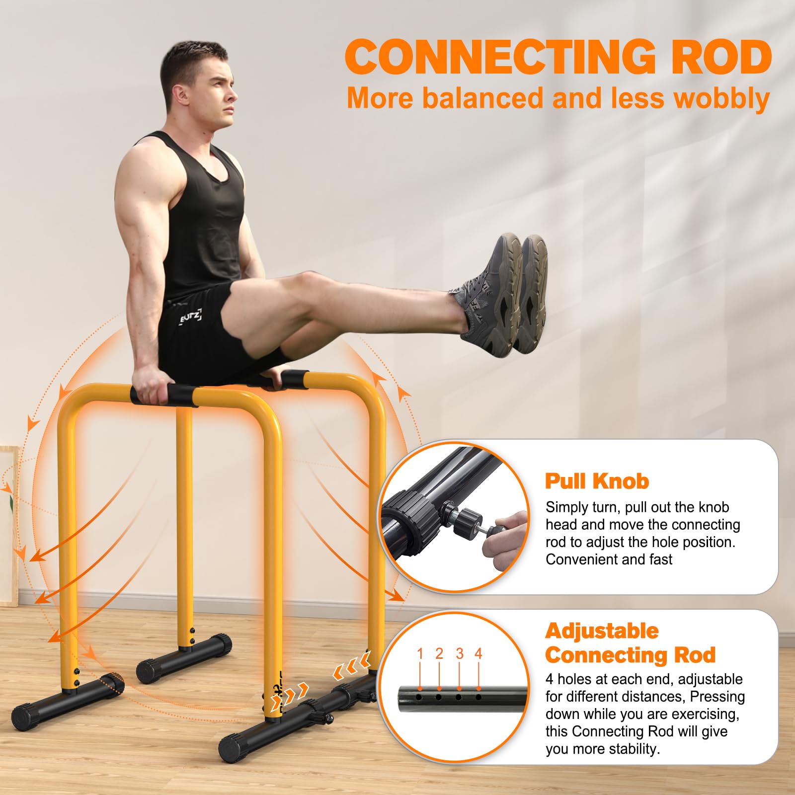 RELIFE REBUILD YOUR LIFE Dip Station Functional Heavy Duty Dip Stands Fitness Workout Dip bar Station Stabilizer Parallette Push Up Stand