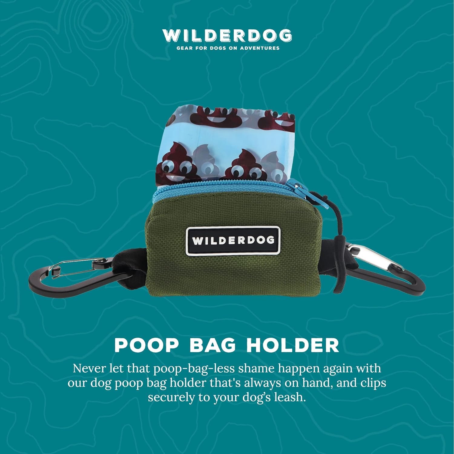 Wilderdog Dog Poop Bag Holder - Seafoam