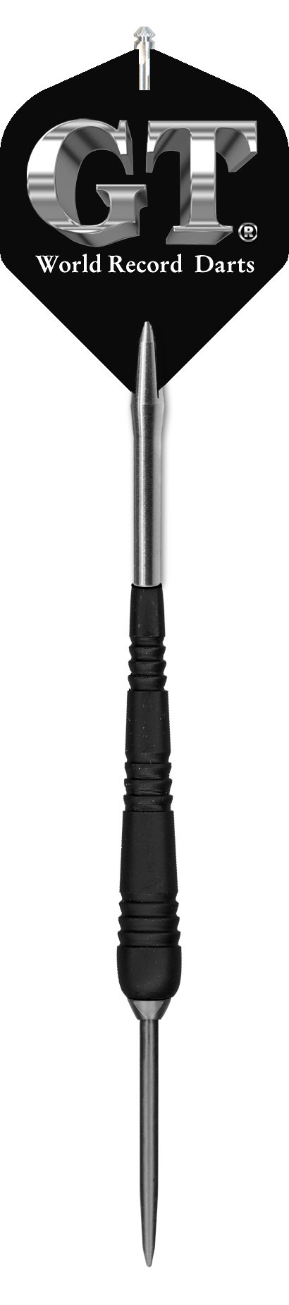 Bottelsen Hammer Head Steel Tip 90% Tungsten GT III Black Steal 5/16-Inch Diameter Dart, 25 Gram, Silver