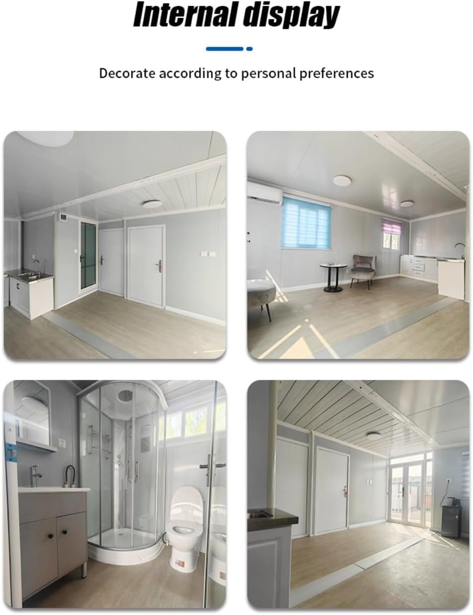 Foldable Modular Tiny Home 20ft/40ft Prefabricated Container House with Bathroom & Kitchen