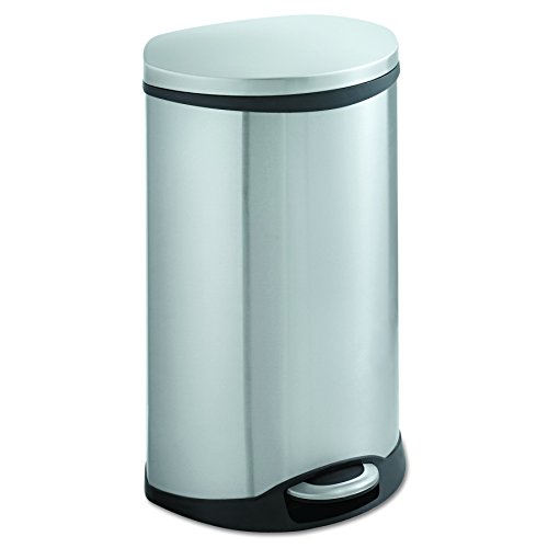 Safco Products Stainless Steel Ellipse Step-On Can, 12.5-Gallon