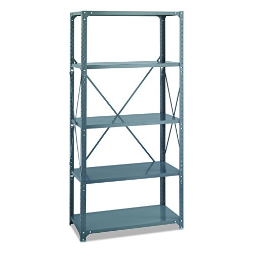 Safco Products 6266 Commercial Shelf Kit 36" W x 18" D x 72" H with 5 Shelves, Gray