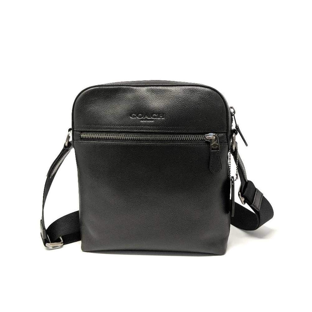 Coach Houston Flight/Messenger Bag Smythe Leather (Black)