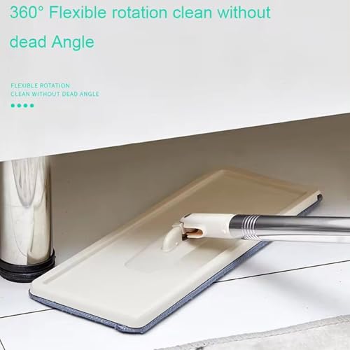 Flat Floor Cleaning Mop | Flat Squeeze Mop and Bucket | Multifunctional Flat Mop and Bucket with Wringer Set for Home, Professional Floor, Wall Mop Cleaner with Ergonomic Handle