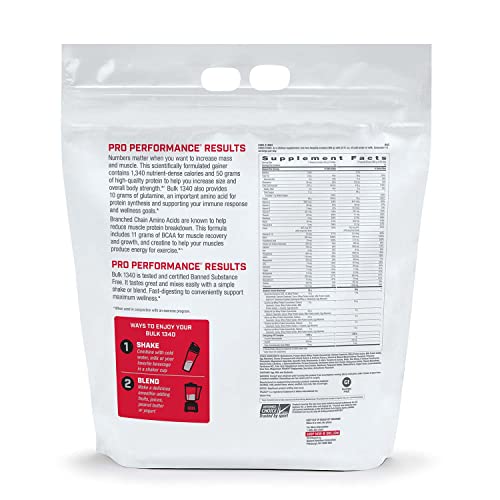 GNC Pro Performance Bulk 1340 - Double Chocolate, 15 Servings, Supports Muscle Energy, Recovery and Growth