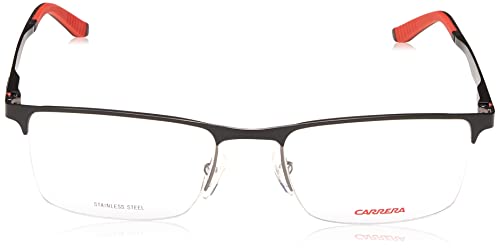 Carrera Men's 8810 Rectangular Prescription Eyewear Frames, Semi Matte Dark Ruthenium, 54mm, 19mm