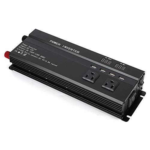 Car Power Inverter, 6000W DC 12V to AC 110V Car Power Inverter Converter USB Charger Adapter with LCD Display