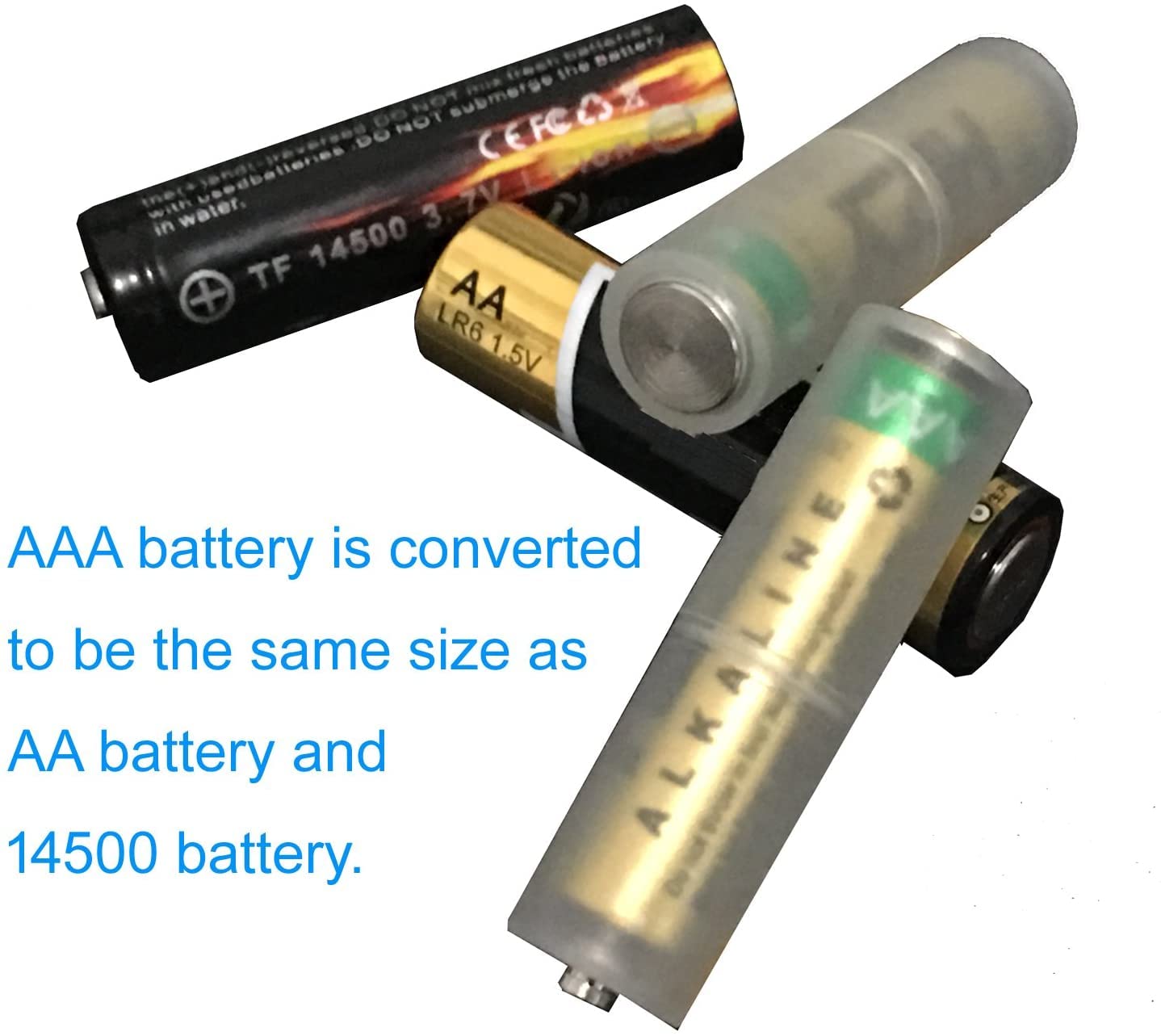 LampVPath (Pack of 40 AAA to AA Battery Adapter, AAA to AA Battery Converter Holder, AAA to AA Adapter for Battery Converter AAA to AA