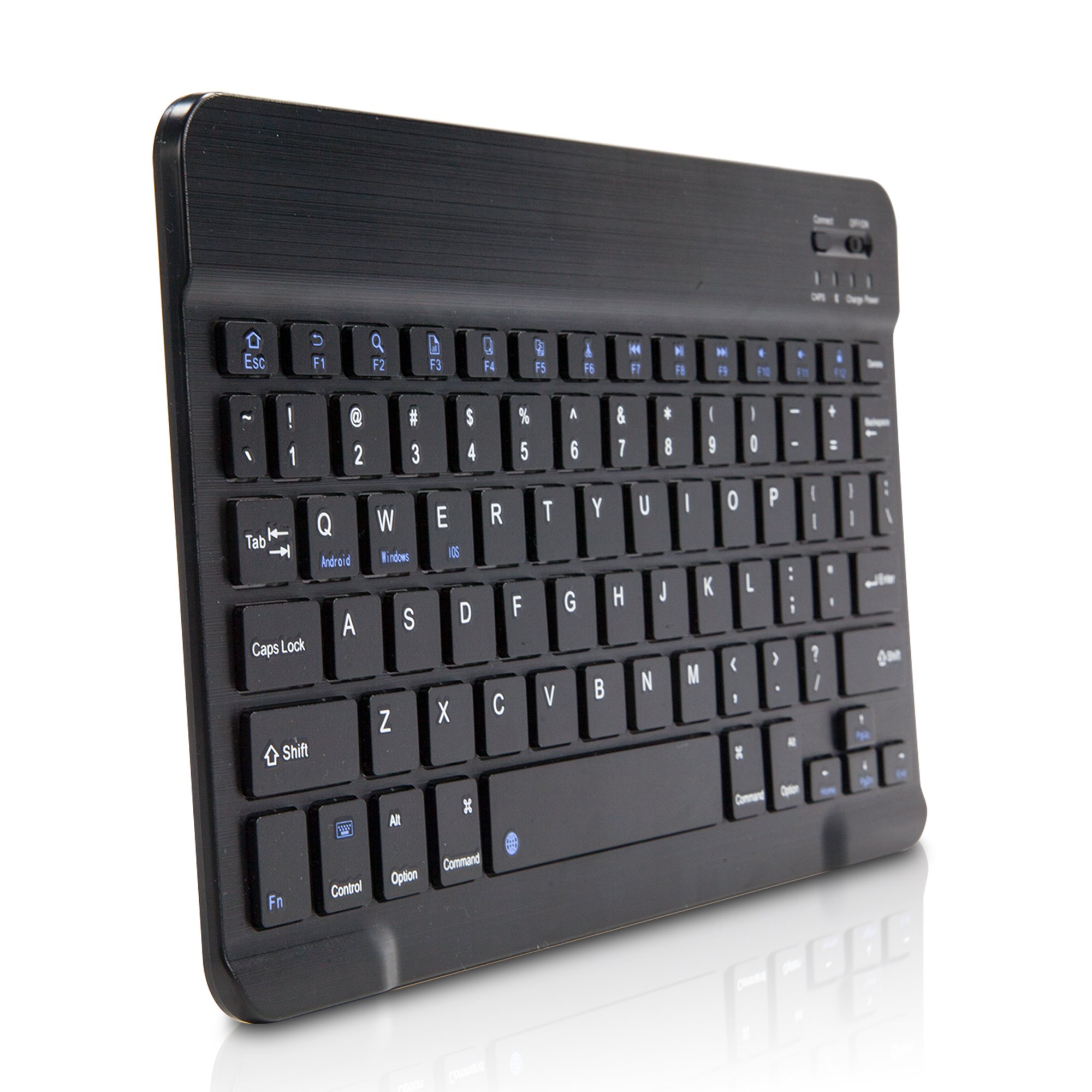 BoxWave Keyboard Compatible with Microsoft Surface Duo - SlimKeys Bluetooth Keyboard, Portable Keyboard with Integrated Commands for Microsoft Surface Duo - Jet Black