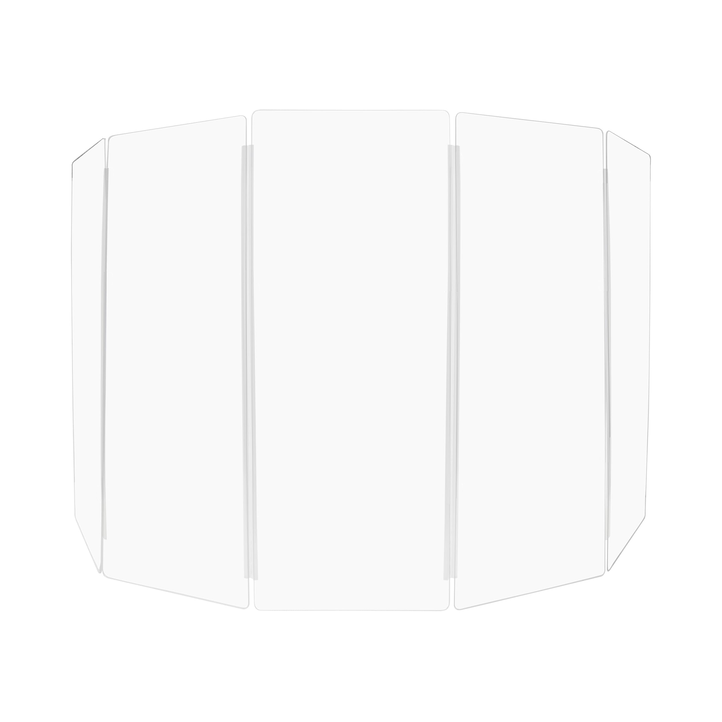 PENNZONI Drum Shield 5ft w/Living Hinges, Comes w/ 5 Drum Panels & Living Hinges, Premium Clear Acrylic Panels, Drum Screen
