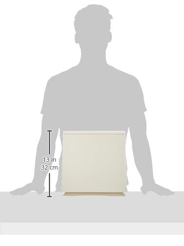 Ideaco TUBELOR® Kitchen Flap Designer Rectangular Waste Bin with Lid, Conceals Any Plastic Bag 2.3 Gal, Matte Sand White