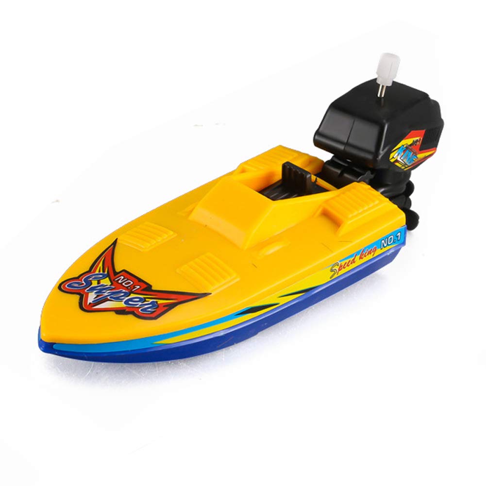 Clockwork Boat Bathtub Toy, Ship Winding Clockwork Toy, Float Water Classic Wind up Water Boat Children Bathtub Shower Toy, Color Random