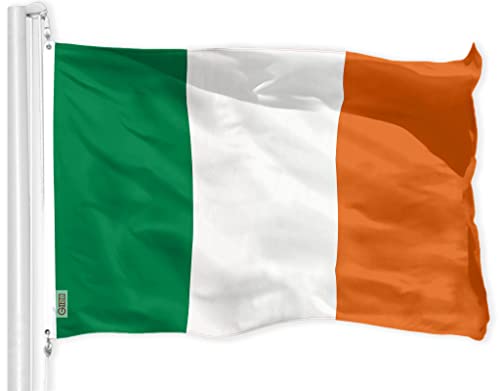 G128 Ireland Irish Flag | 3x5 Ft | LiteWeave Pro Series Printed 150D Polyester | Country Flag, Indoor/Outdoor, Vibrant Colors, Brass Grommets, Thicker and More Durable Than 100D 75D Polyester