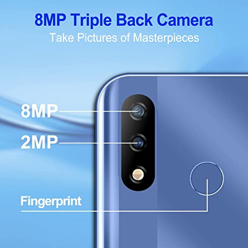 KXD D68S | 4G Unlocked Android Smartphone | 6.1 inch Waterdrop Full-Screen Dual SIM Unlocked Cell Phones | 4000 mAh | 32GB RAM to 128GB Extend | AI Camera 8MP + 8MP Camera | Face Unlock | Android 11