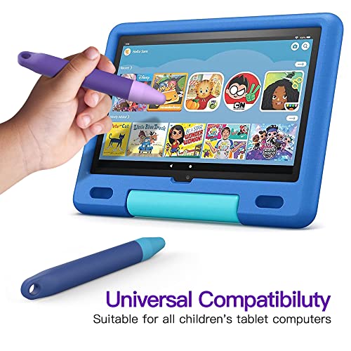 Kid-Friendly Stylus Pens for Touch Screens,Tablet Stylus Pen 2 Pack of Purple Blue Stylus Universal Touch Screen Capacitive Stylus Compatible with Kindle ipad iPhone