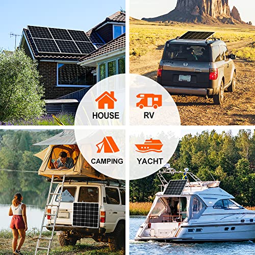 DOKIO 150 Watt 18 Volt Monocrystalline Solar Panel High Efficiency Module Durable RV Marine Boat Off Grid
