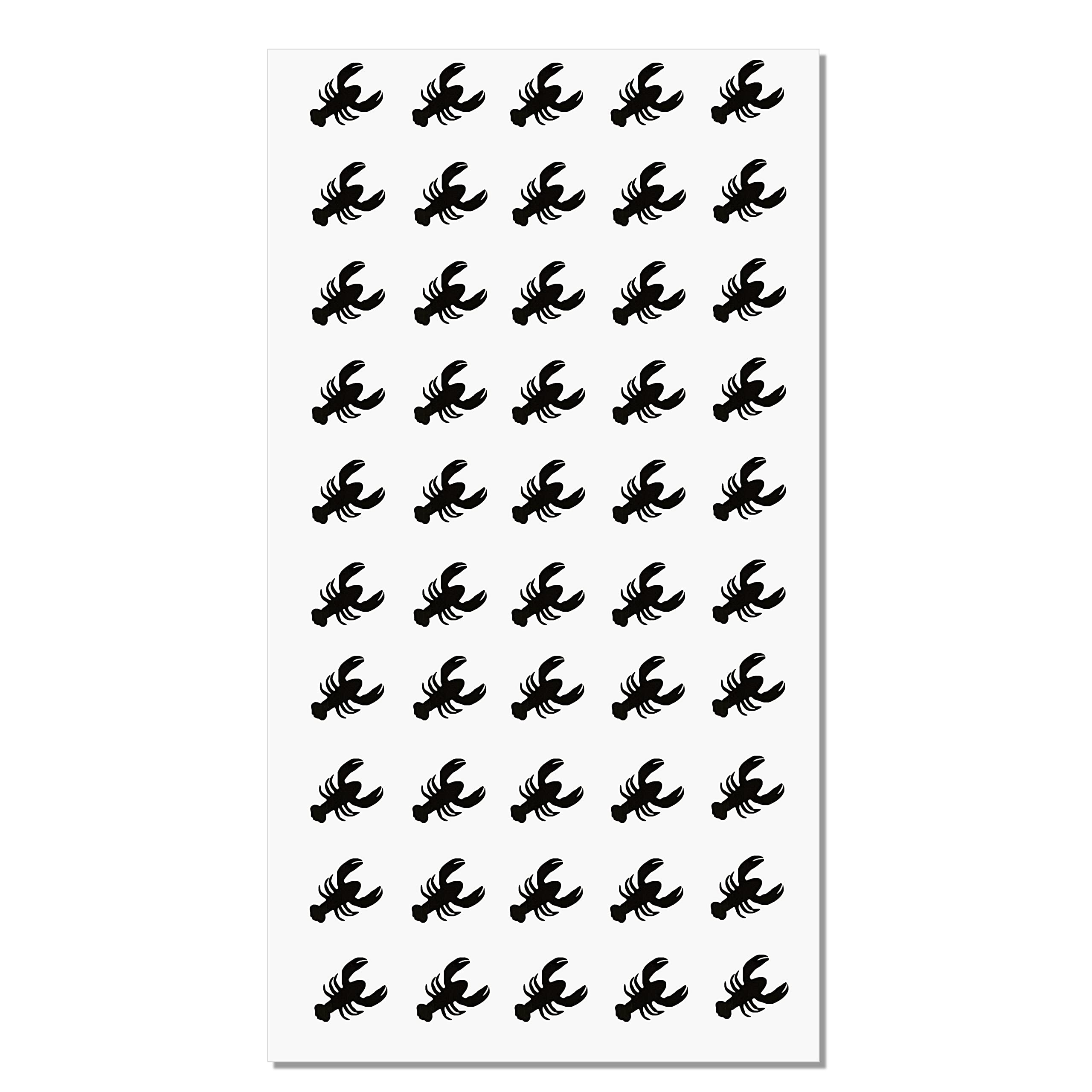 Meal Choice Stickers for Place Cards, Wedding Meal Selection, Meal Stickers for Place Cards Wedding, Food Choice Stamps for Place Cards, Menu Selection Stickers (Black, Lobster)
