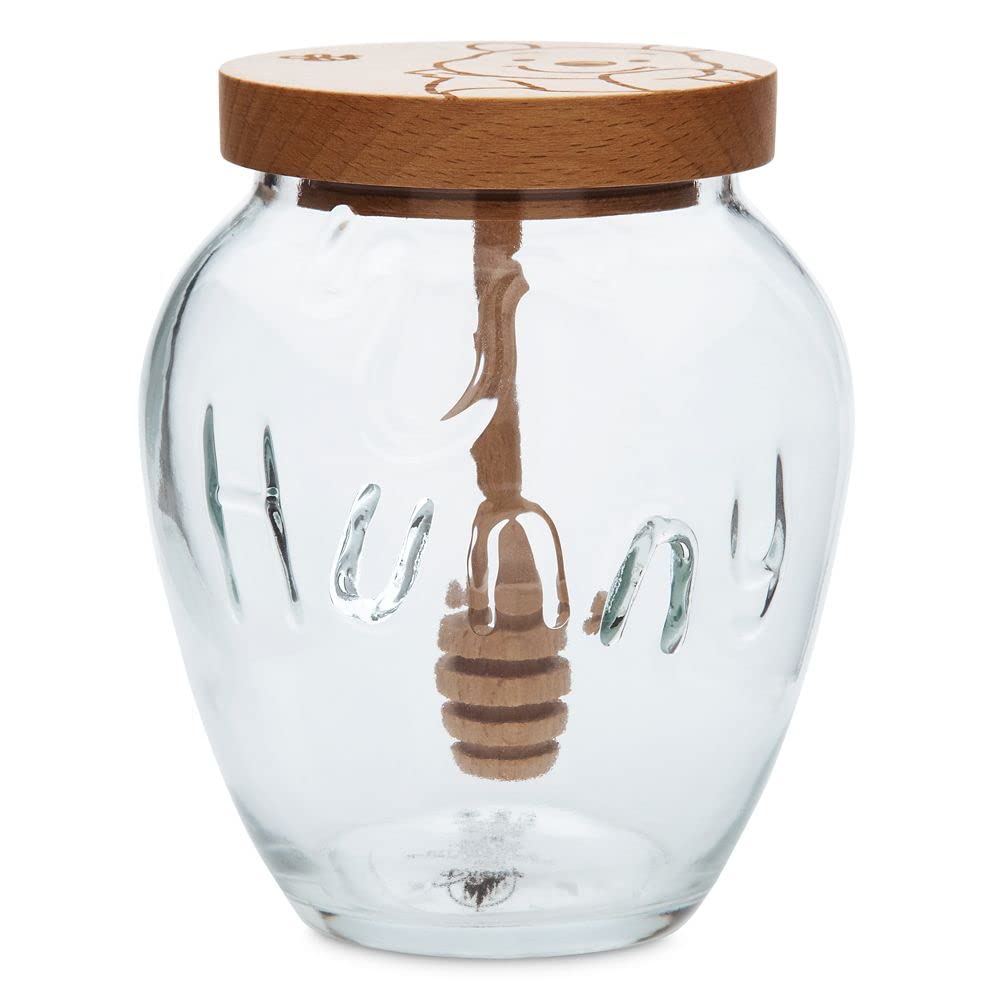 Disney Winnie the Pooh Glass Honey Jar