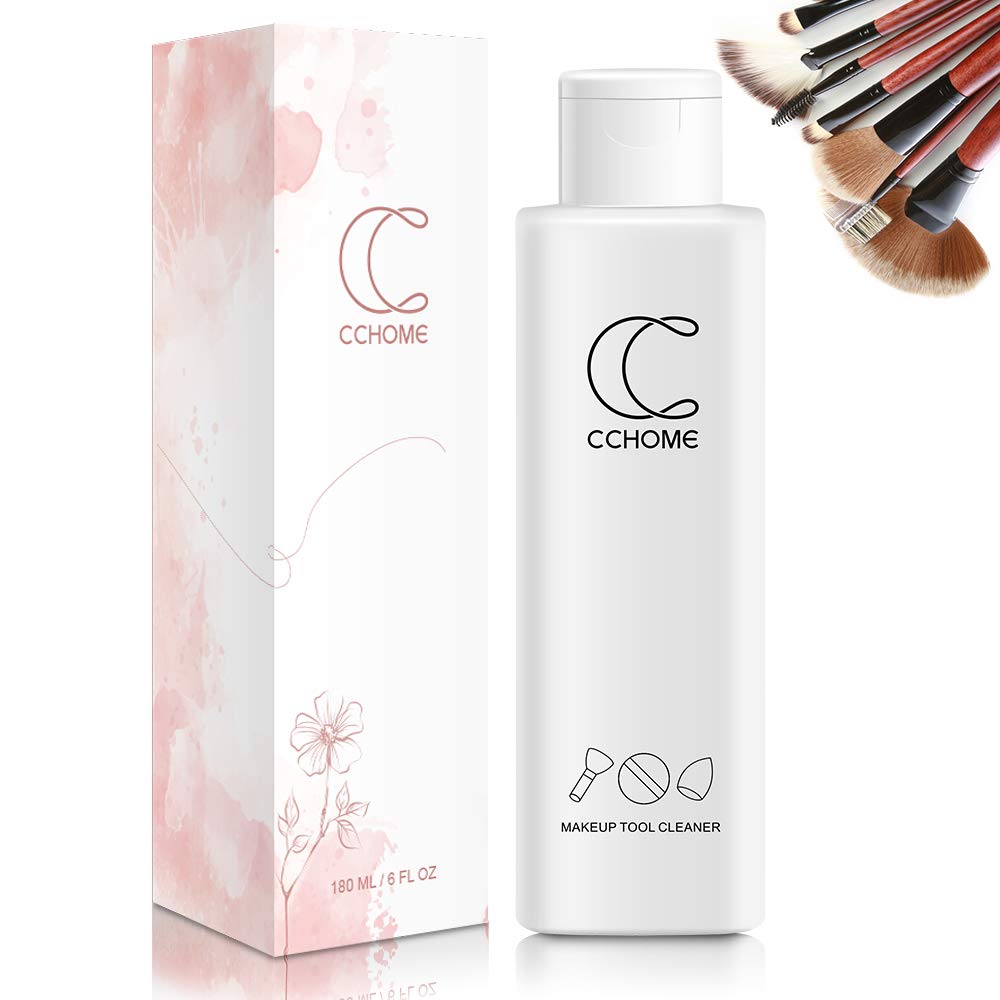 CCHOME Liquid Makeup Brush Cleaner, Professional Brush Cleanser for Cleaning Makeup Sponges, Brushes & Applicators, 180ml
