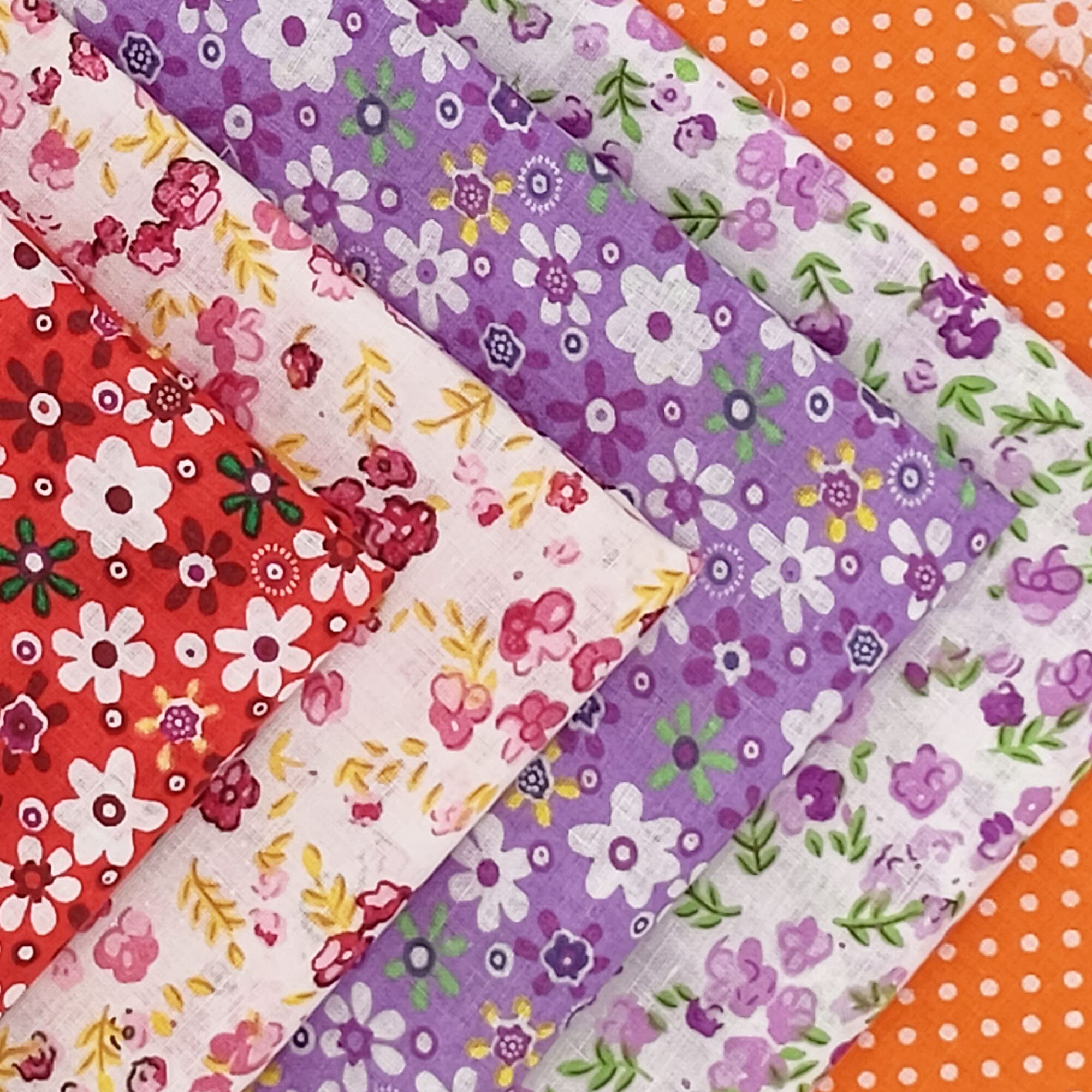 Cartisanat Fat Quarters Fabric Bundles,12 Pcs (20in x 20in / 50cm x 50cm) Sewing Patterns Quarter Precut Fabrics for Quilting Squares Scraps TOP Cotton Material Bundle Patchwork DIY Crafting Floral B