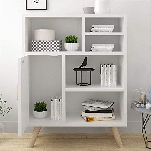 GELTDN Library with Doors, Home Bookcase, Three-Story six-Story Storage Storage Bookcase, Wear and Durable, Raise The Table Legs