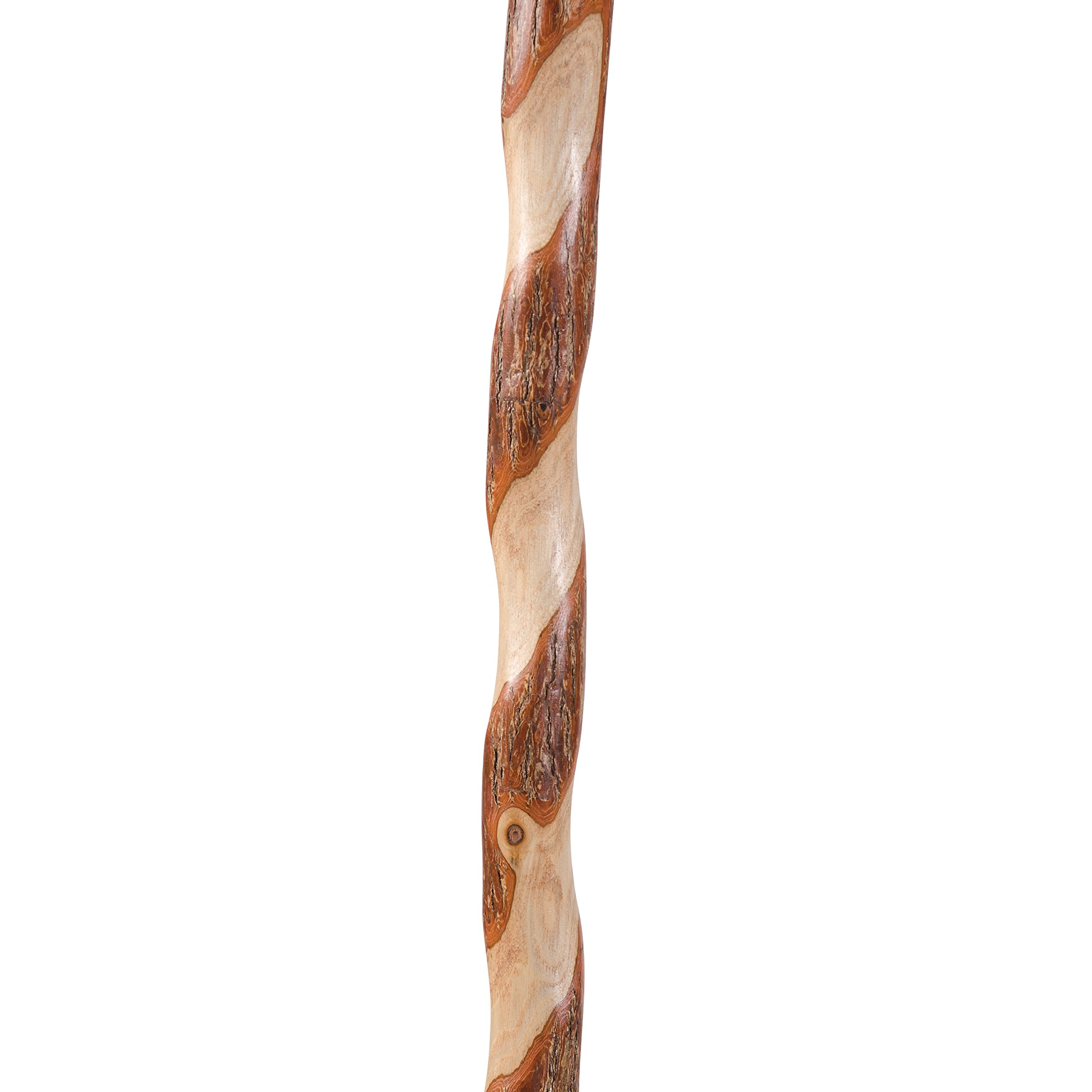 Brazos 41" Twisted Sassafras Handcrafted Wood Walking Stick Trekking Pole Cane,