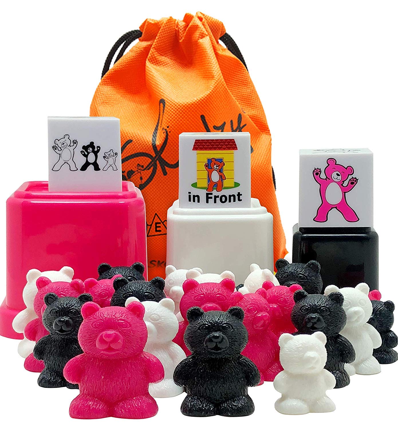 Skoolzy Rainbow Counting Bears - Size Matching Bear Cups