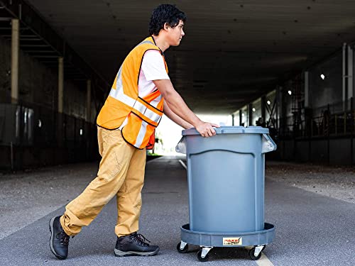Pake Handling Tools 30 Gallon and 55 Gallon Drum Dolly - Durable Heavy Duty Plastic Drum Cart, 900 lb. Capacity, 5 Swivel Casters