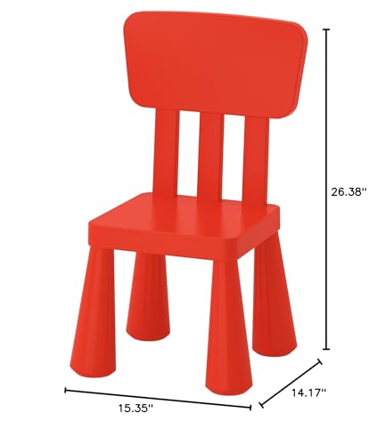 Ikea Mammut Kids Indoor/Outdoor Children's Chair, Red Color - 1 Pack