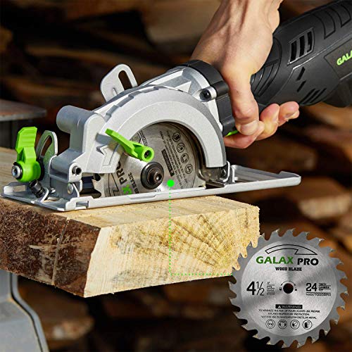 GALAX PRO Saw Blade Set, Pack of 4 Assorted 60T HSS Metal/24T TCT Wood/Diamond 4-1/2-Inch Circular Saw Blade with 3/8" Arbor for Fast Cuttingā¦