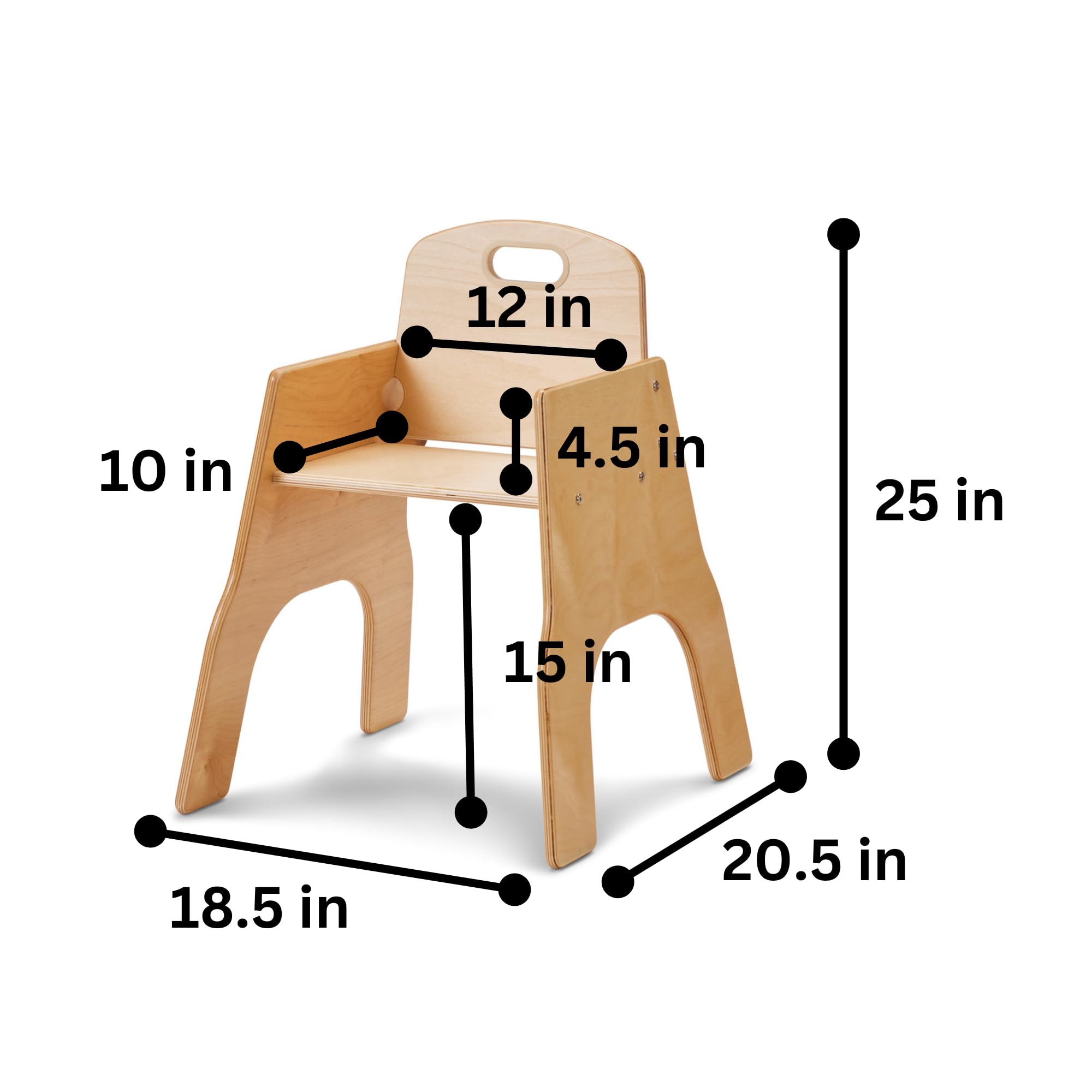 Jonti-Craft 6805TK Chairries Stackable Chair, RTA, 15" Height
