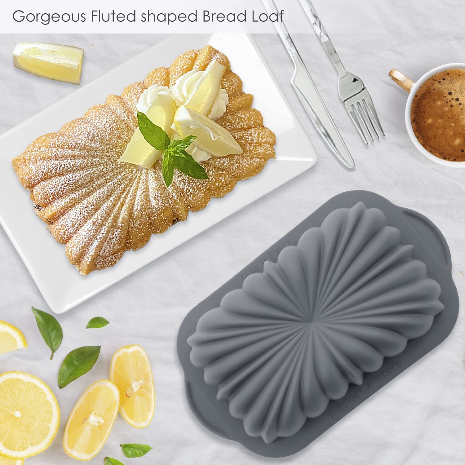 Chicrinum Silicone Bread Loaf Pan, Non-Stick Food Grade Silicone Baking Mold, Meatloaf Pan with Metal Reinforced Frame More Strength