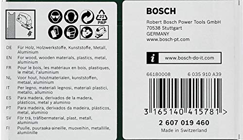 Bosch 2607019460 Jigsaw Blade Set For Wood/Metal with U-Shank 10 Pcs