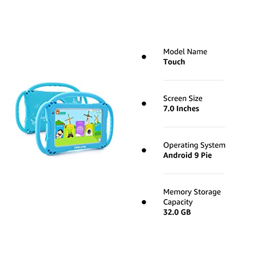 Kids Tablet 7inch Android Toddler Tablet 32GB Tablet APP Preinstalled & Parent Control Learning Education Tablet WiFi Camera Kid-Proof Case with Handle,Netflix YouTube Ages 3-14