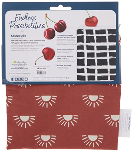 Itzy Ritzy Reusable Snack Bag – 7” x 7” BPA-Free Snack Bag is Food Safe, Washable & Ideal for Storing Snacks, Pacifiers, Electronics and Makeup in a Diaper Bag, Purse or Travel Bag, Terracotta Sunrise