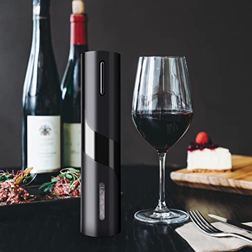 TEBIKIN Electric Wine Bottle opener,Battery Operated Automatic Wine Bottle Corkscrew Opener with Foil Cutter,2 Wine Vacuum Stopper,Wine Pourer for Gift,Home,Party