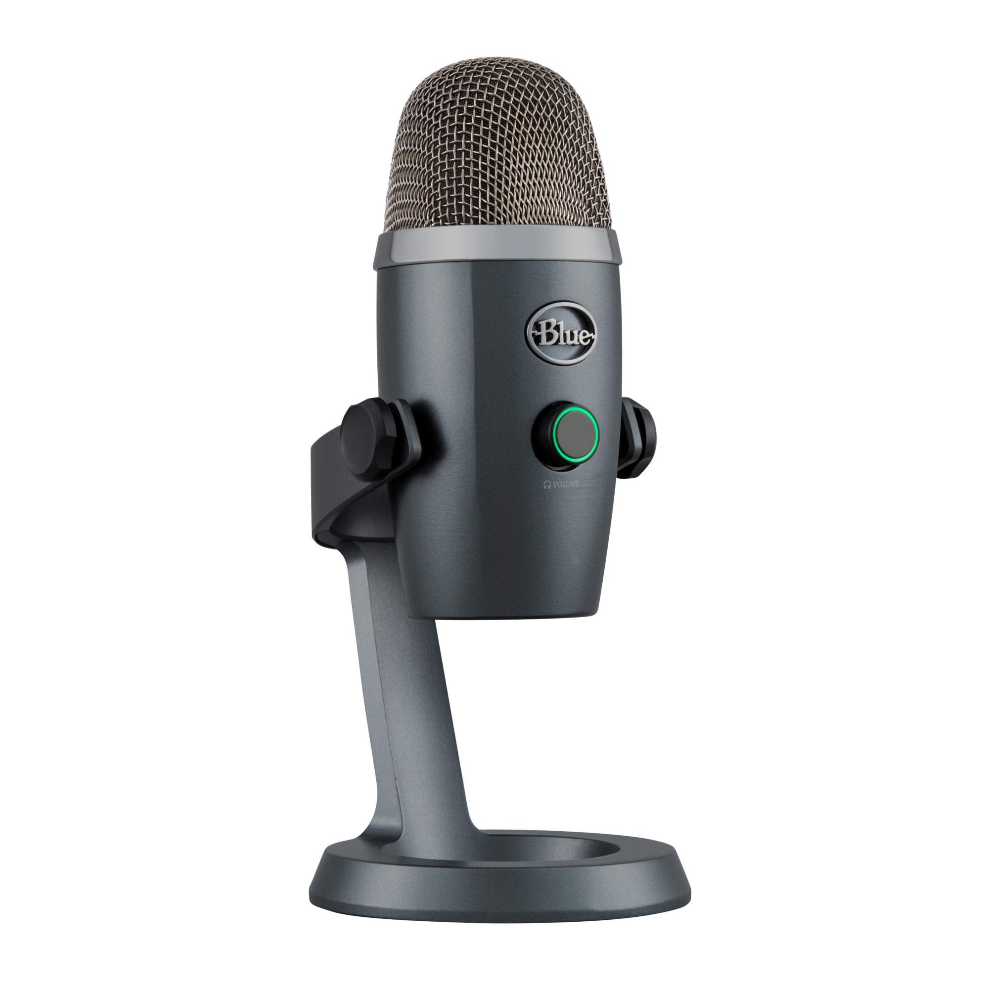 Blue Yeti Nano USB Microphone (Shadow Gray) Bundle with Boom Arm, Shock Mount and Pop Filter Compatible with Blue Sherpa Companion App (4 Items)