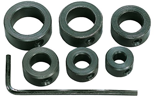 General Tools S838 6 Piece 3/16-Inch to 1/2-Inch Drill Stop Set , Black