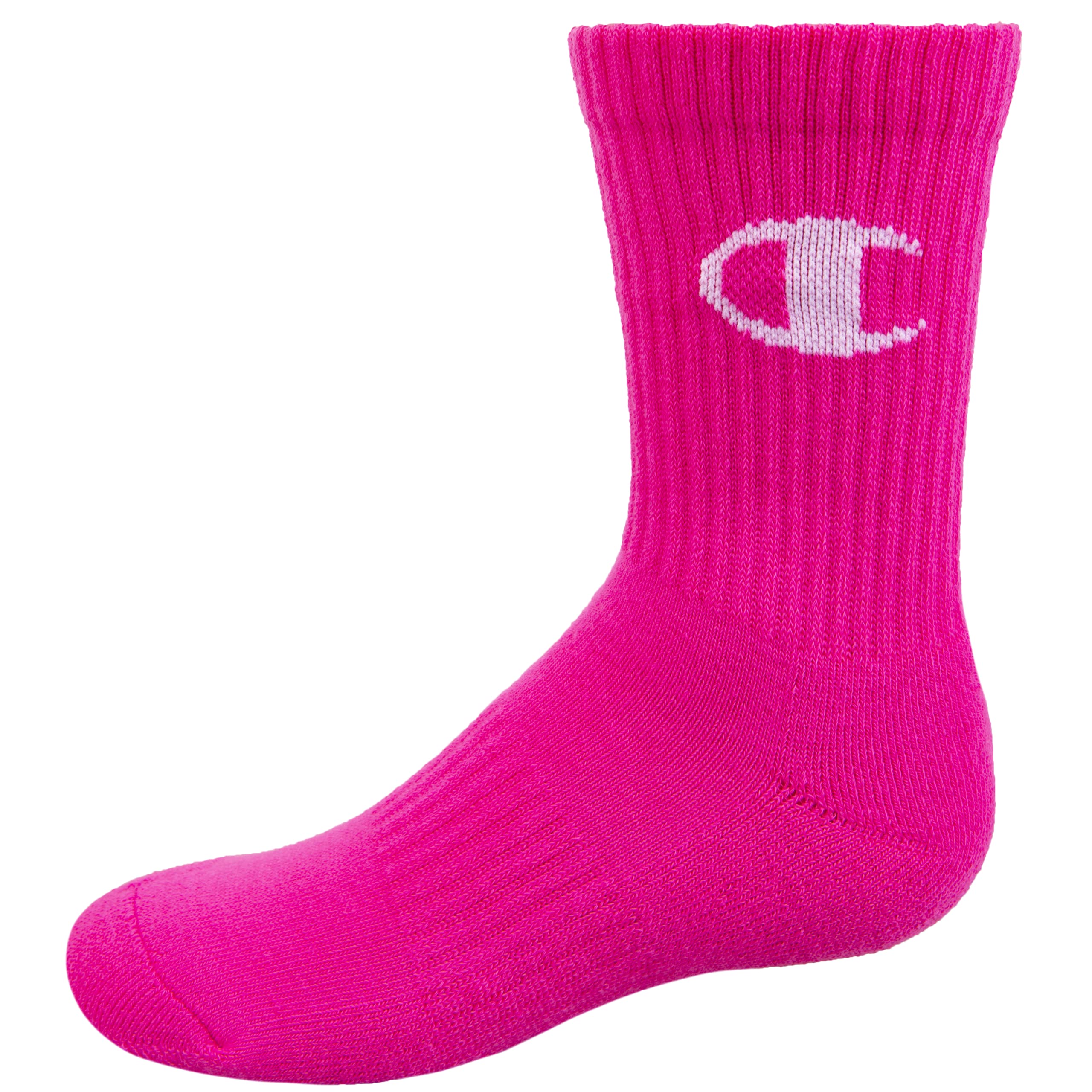 Champion unisex child Kids' Multipacks Socks, Crew Multi Script - Dark Blue, 9 7 US
