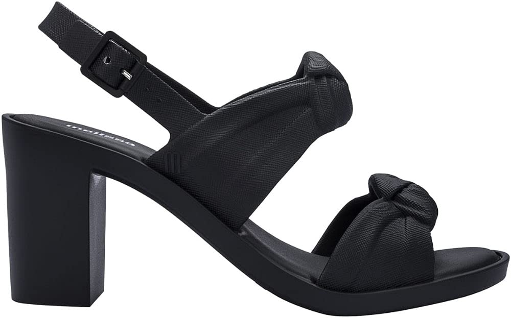 Melissa - Womens Velvet Heel Sandals, Size: 6 M US, Color: Black