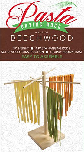 Southern Homewares Pasta Drying Rack Natural Beechwood Collapsible Wooden Noodle Stand