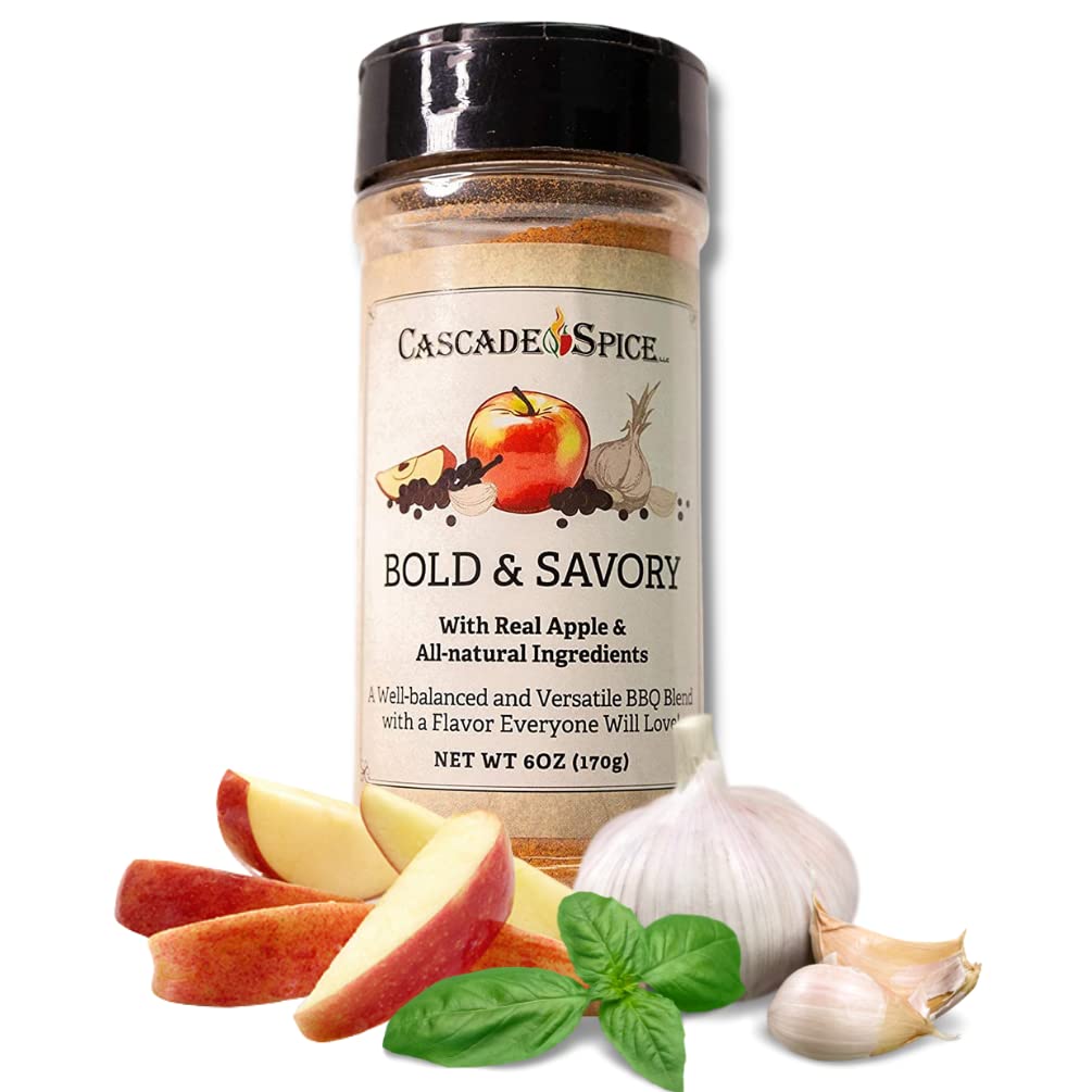 Cascade Spice BOLD & SAVORY Spice Blend and BBQ Rub With Real Apple