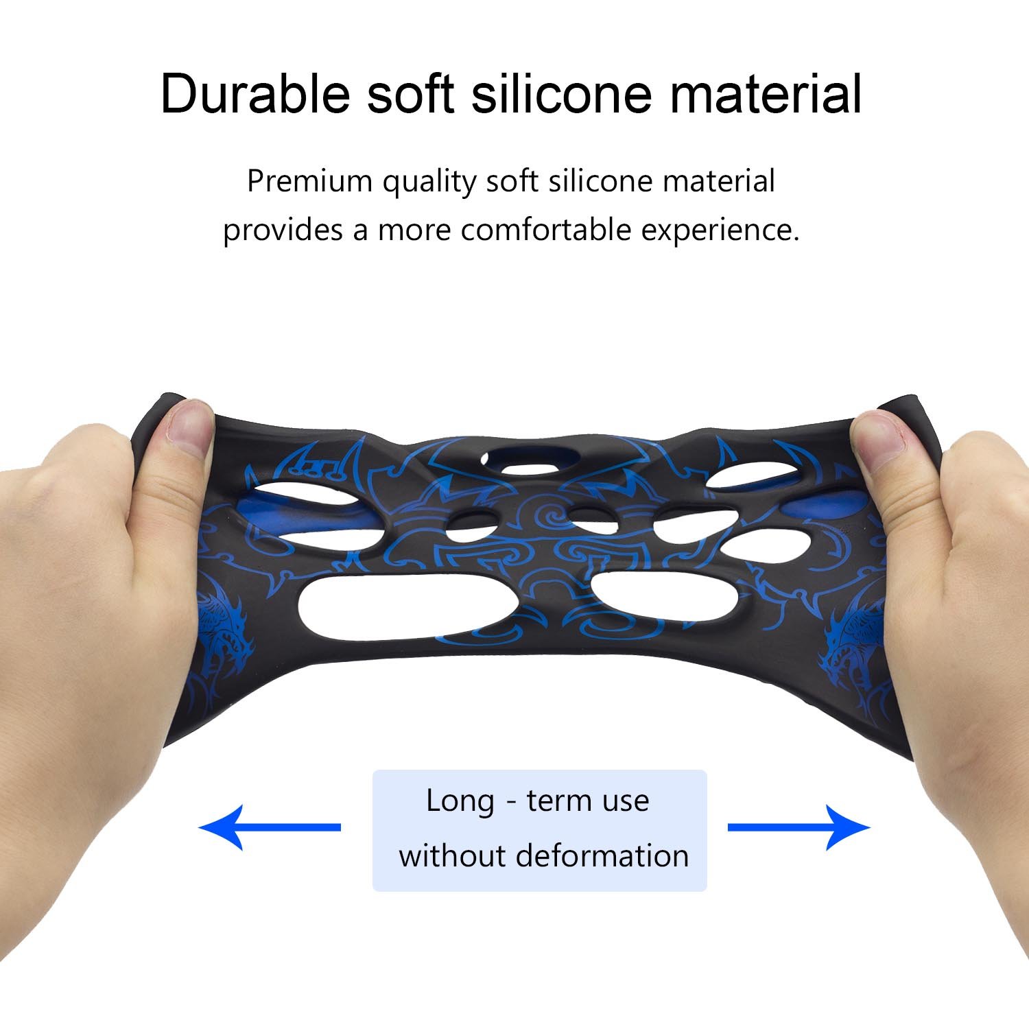 BRHE Cool Silicone Protector Cover Case Anti-Slip Soft Comfort for Xbox 360 Controller Skin (Blue)