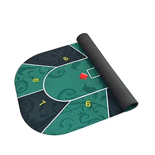 Craps and Roulette Table Felt Poker Tablecloth 1.2 Texas Poker Mat Suede Rubber Table Cloth Board Game Poker Able Top Digital Printing Casino Layout Poker Accessories (Color : 120x60cm)