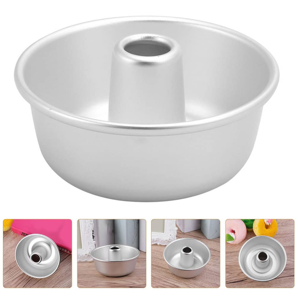 DOITOOL 1PC Angel Food Cake Pans for Baking, Aluminum, Round, 130X55mm