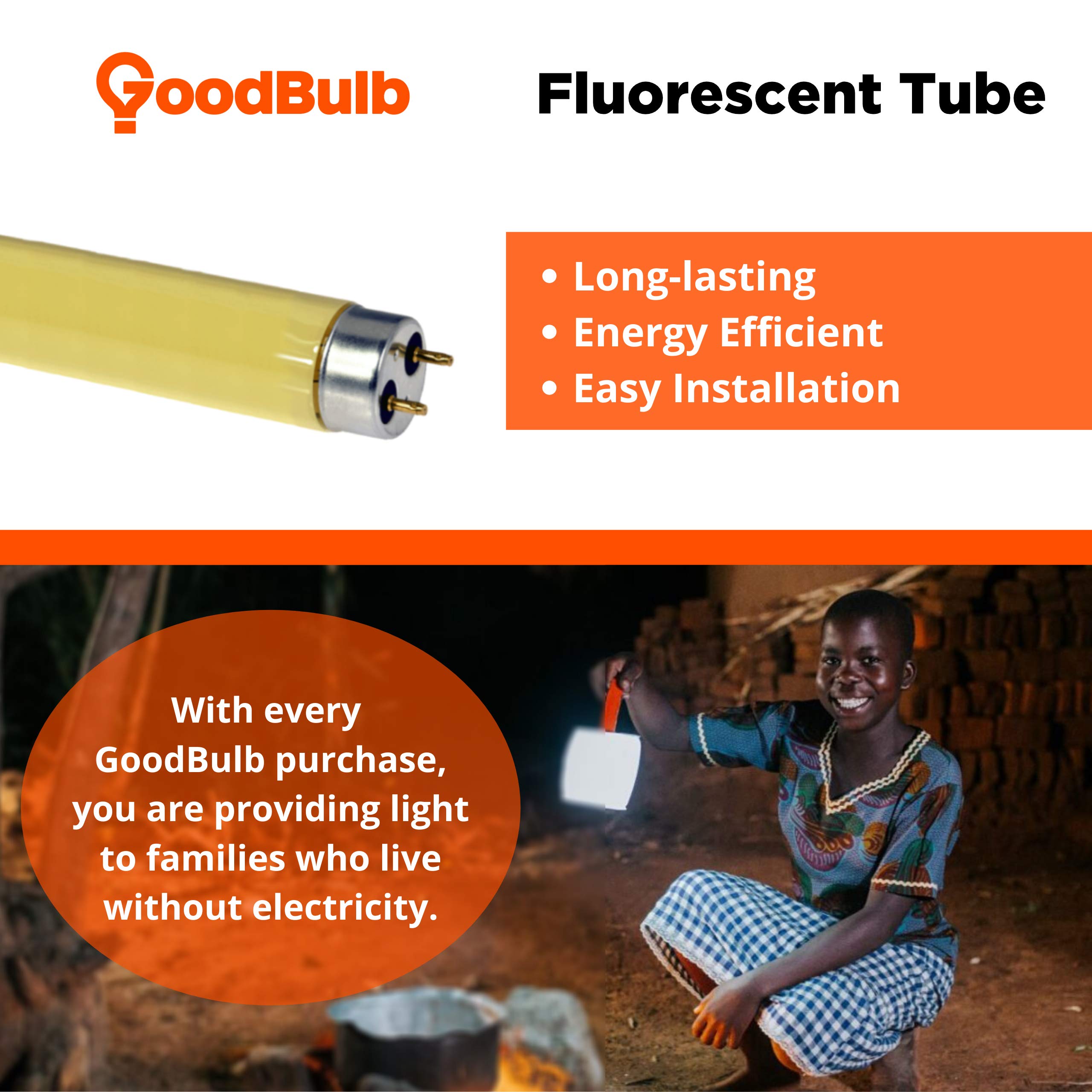 GoodBulb 32-Watt Screen Room Gold Fluorescent Tubes | T8 Shape G13 Base | Gold Light Color | Screening Rooms for Print | Pack of 2 Bulbs